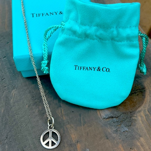 Tiffany & Co. | Jewelry | Tiffany Co Silver Peace Sign Necklace | Poshmark